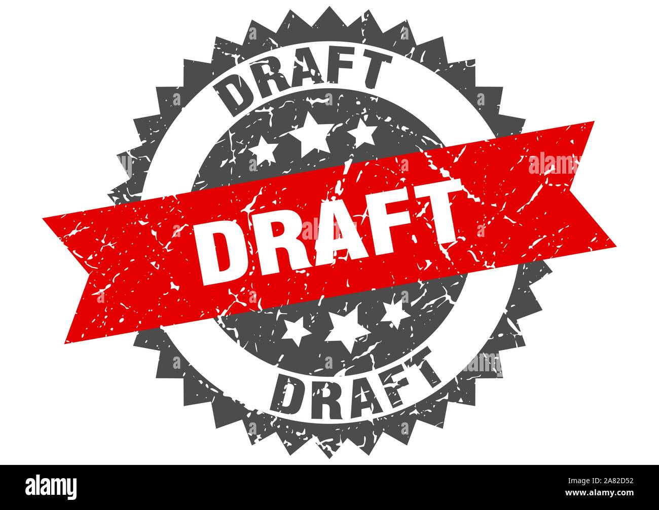 Draft sign black red Cut Out Stock Images & Pictures - Alamy