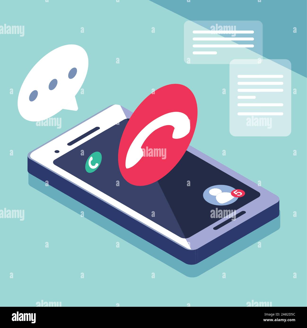 smartphone screen with mobile applications vector illustration design ...