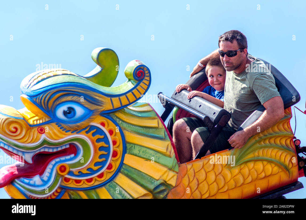 Dragon roller coaster ride hi-res stock photography and images - Alamy