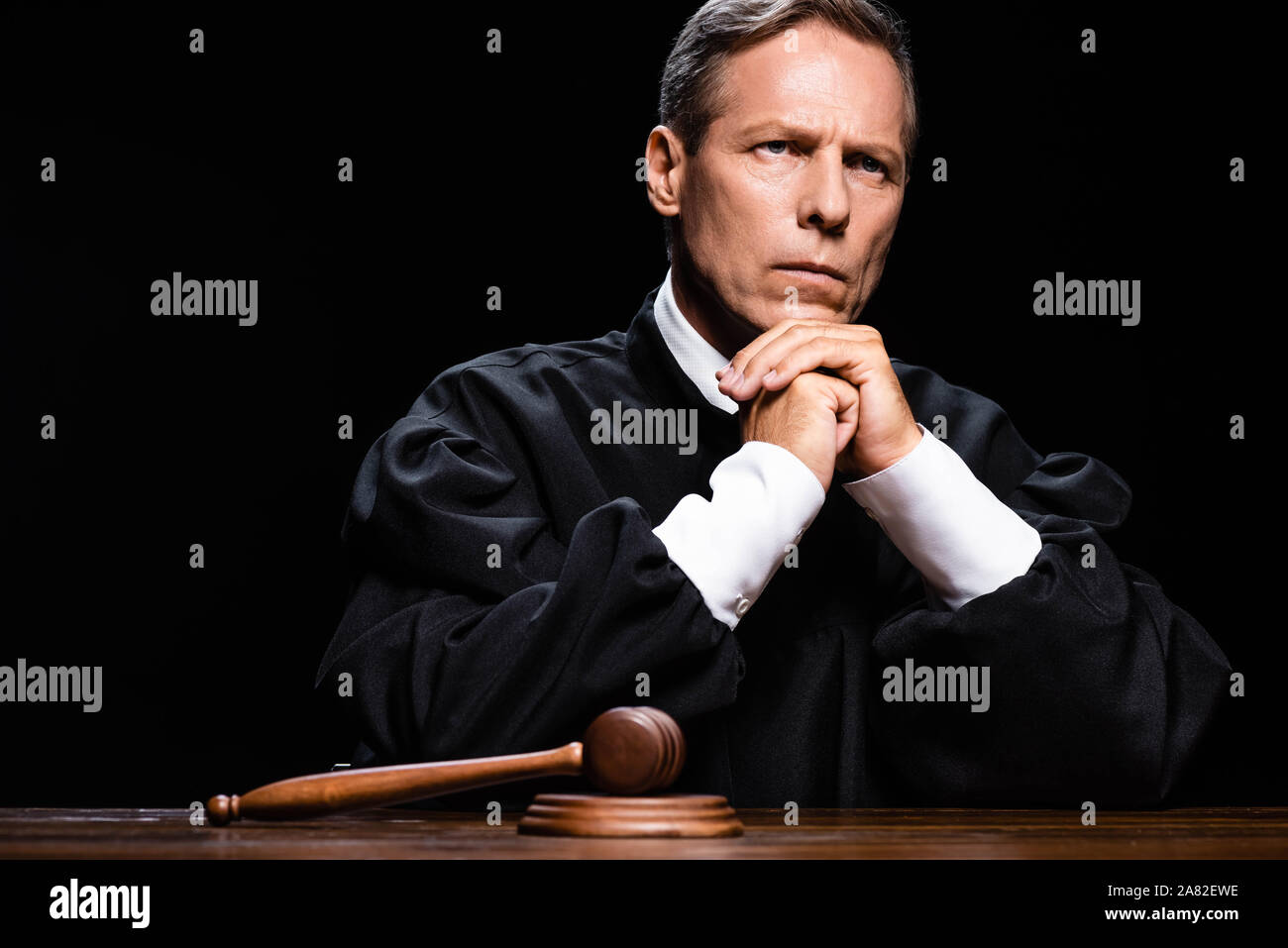 Judge in black robe hi-res stock photography and images - Alamy