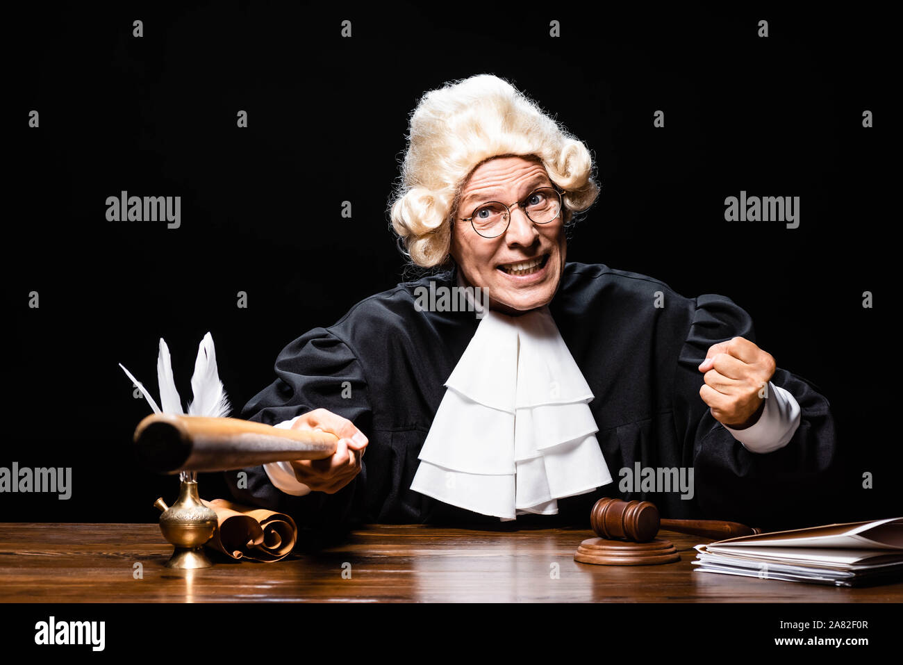 Judge Wig Gavel High Resolution Stock Photography and Images - Alamy