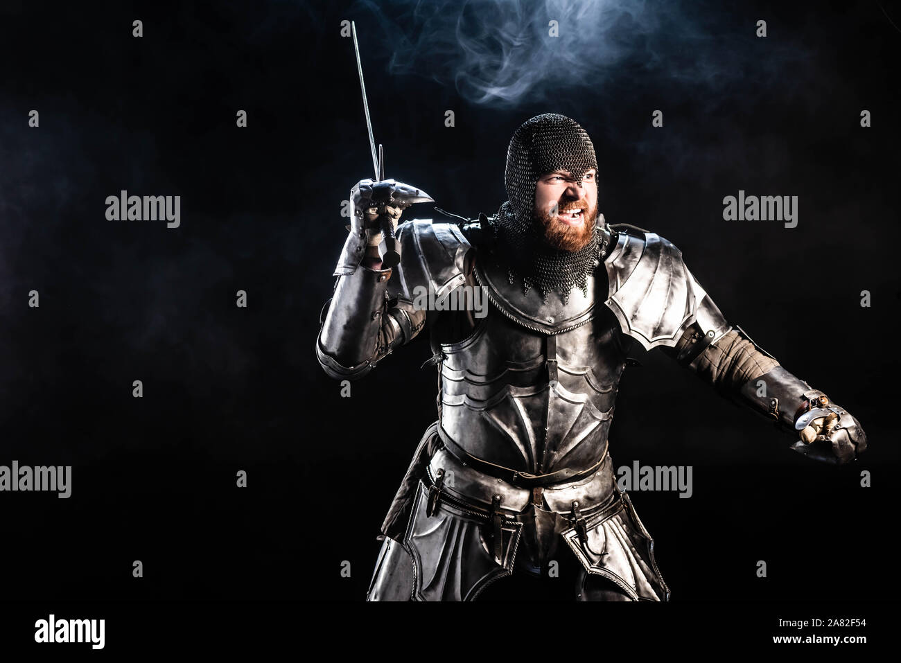 Angry medieval knight armor sword hi-res stock photography and images ...