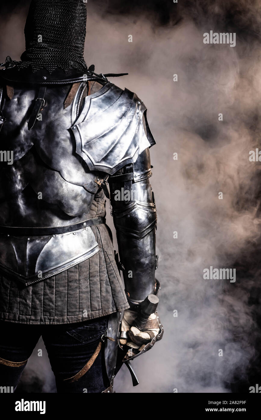 Medieval warrior back view hi-res stock photography and images - Alamy