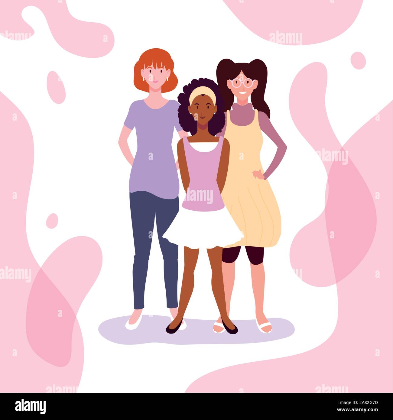Women standing different poses hi-res stock photography and images - Alamy