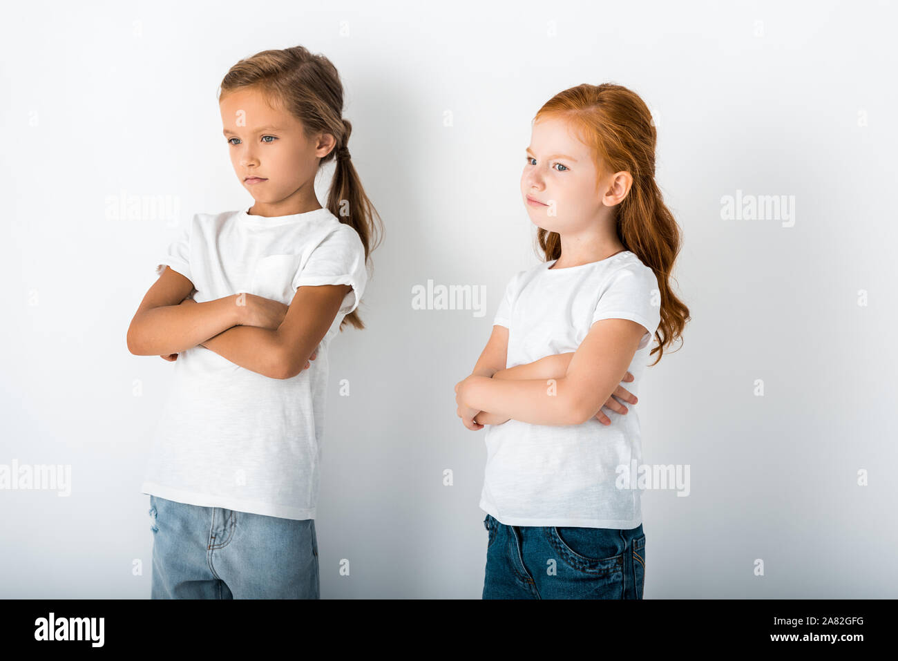 Disappointed not happy sad two children hi-res stock photography and ...