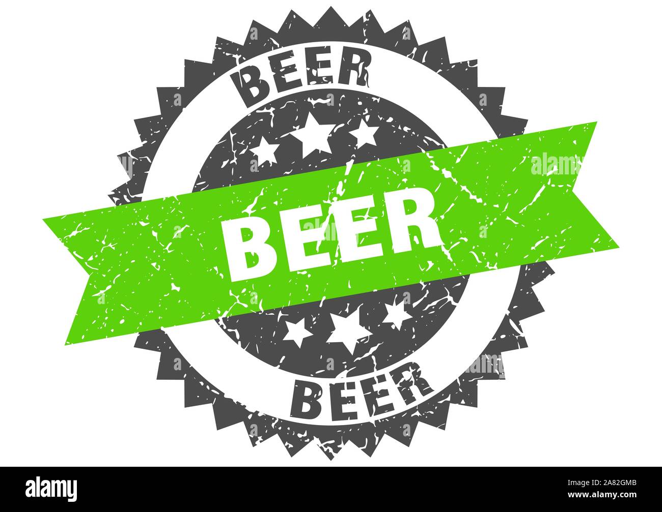 beer grunge stamp with green band. beer Stock Vector Image & Art - Alamy