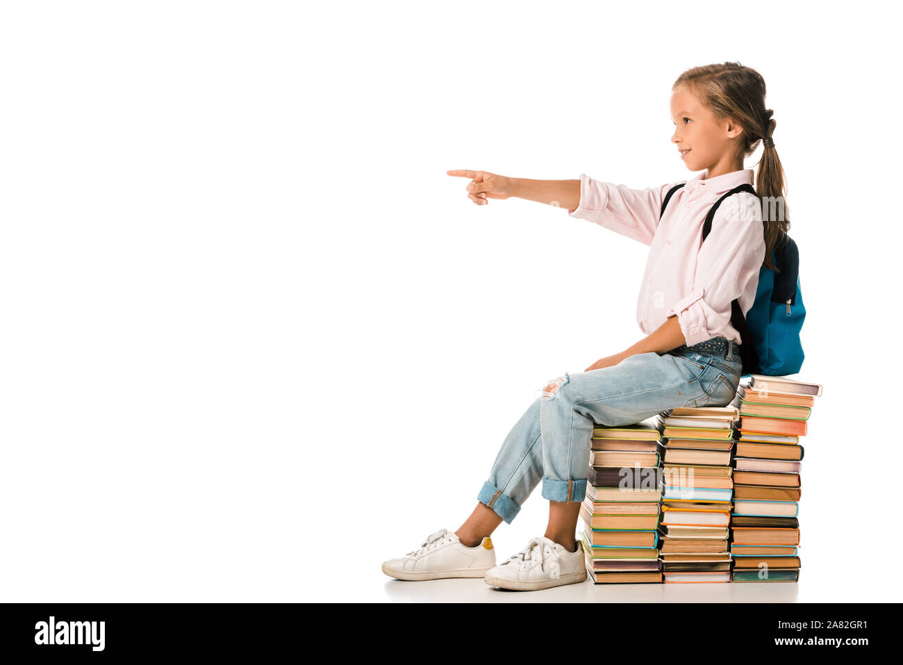 Cheerful kid sitting on hi-res stock photography and images - Alamy
