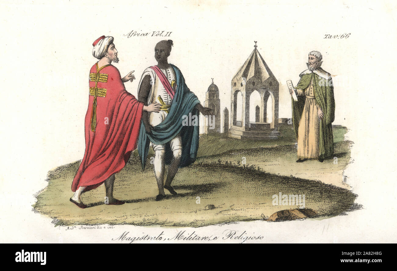 Berber magistrate, soldier and priest, North Africa, early 19th century ...