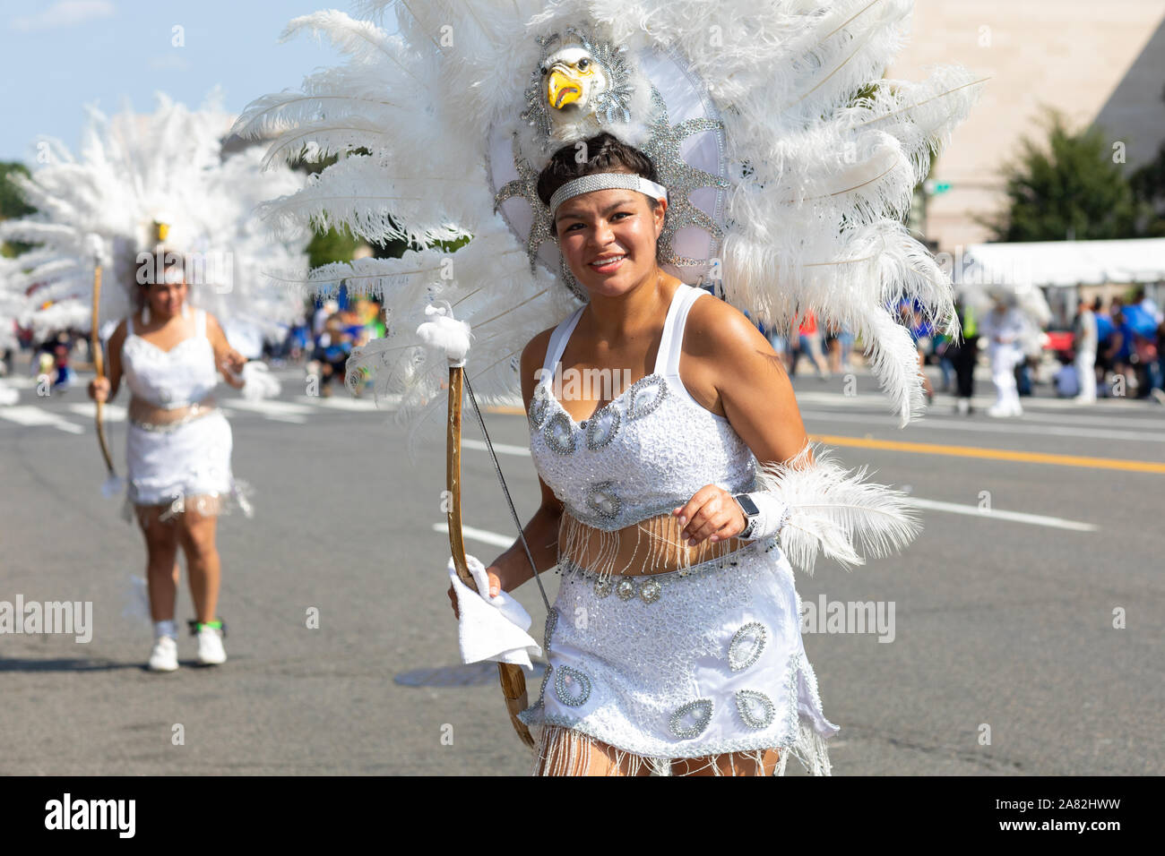 Washington DC, USA - September 21, 2019: The Fiesta DC, bolivian ...
