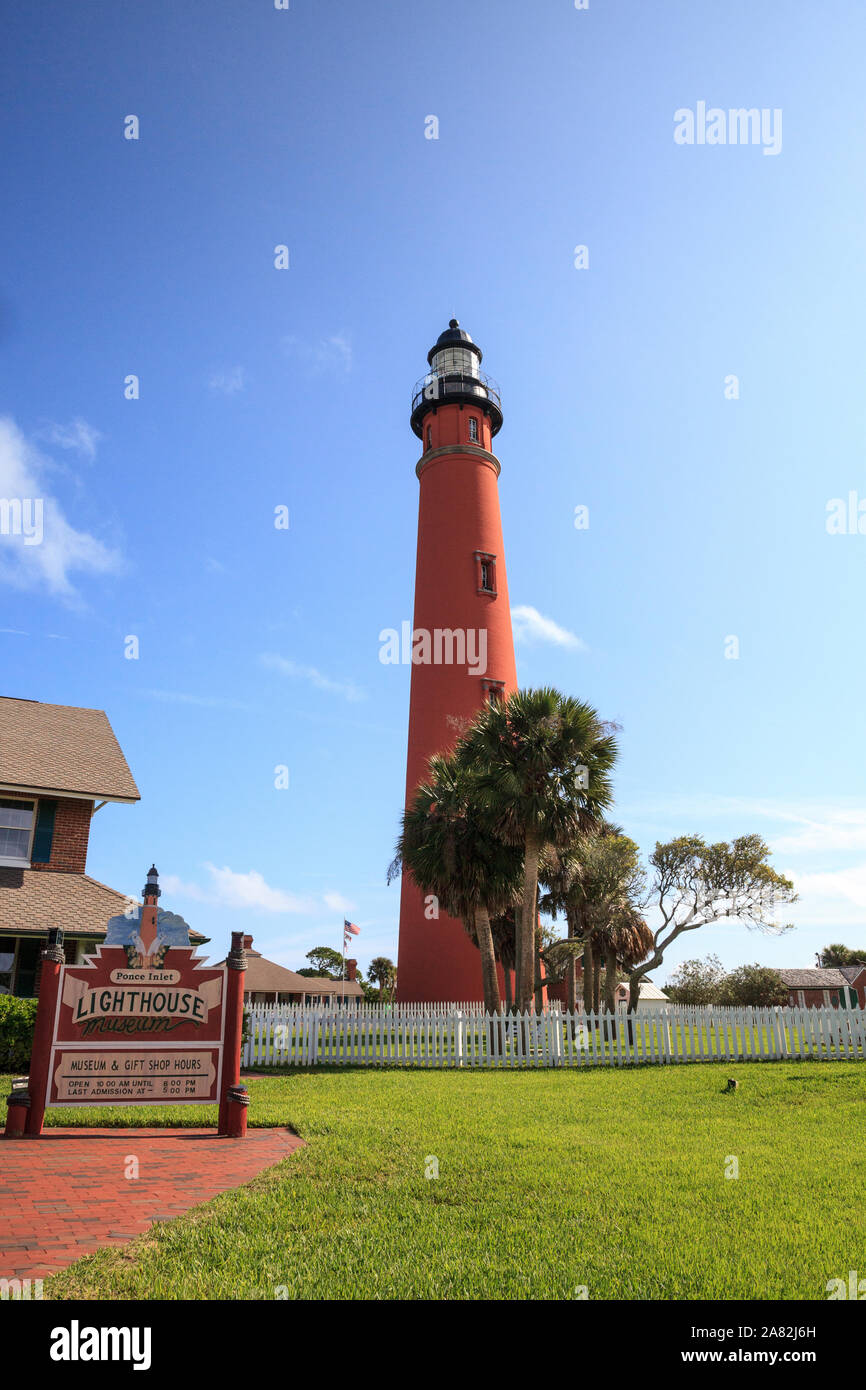 Ponce Inlet, Florida, USA – November 2, 2019: Ponce de Leon Inlet ...