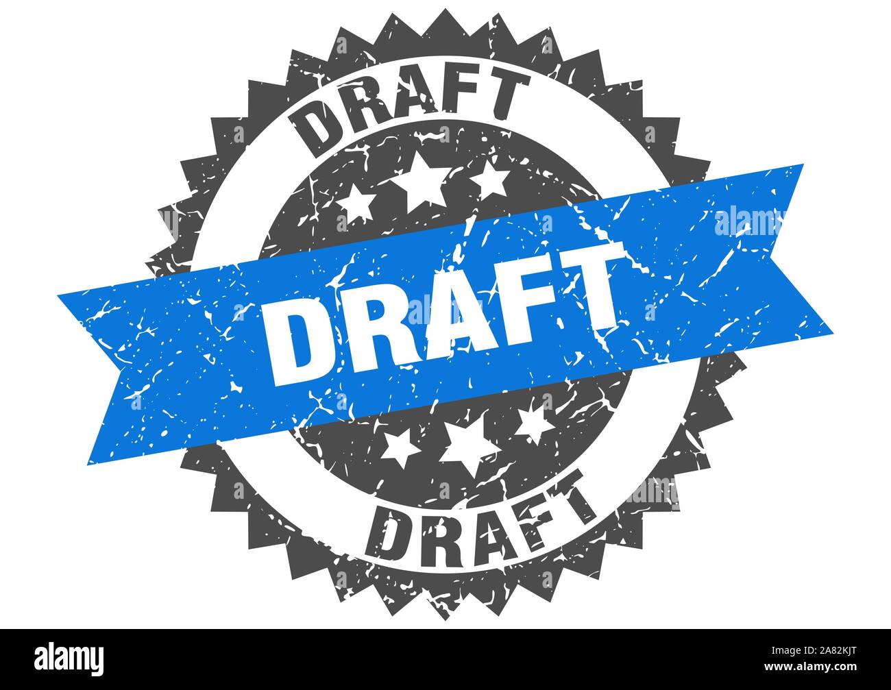 draft grunge stamp with blue band. draft Stock Vector Image & Art - Alamy