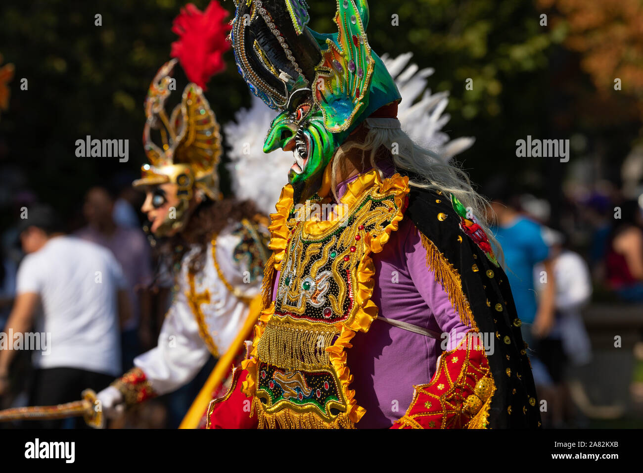 Washington DC, USA - September 21, 2019: The Fiesta DC, bolivian ...