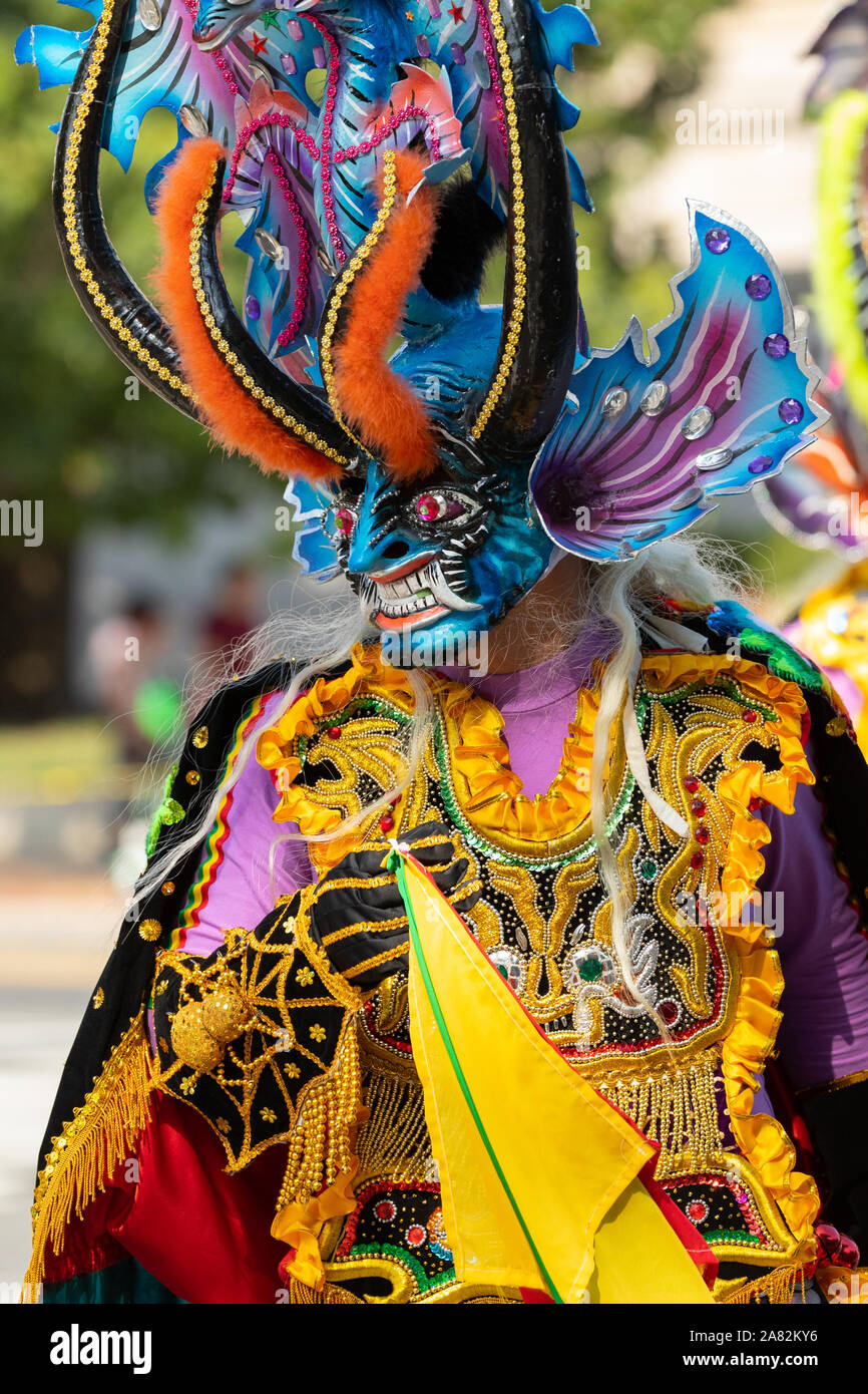 Washington DC, USA - September 21, 2019: The Fiesta DC, bolivian ...