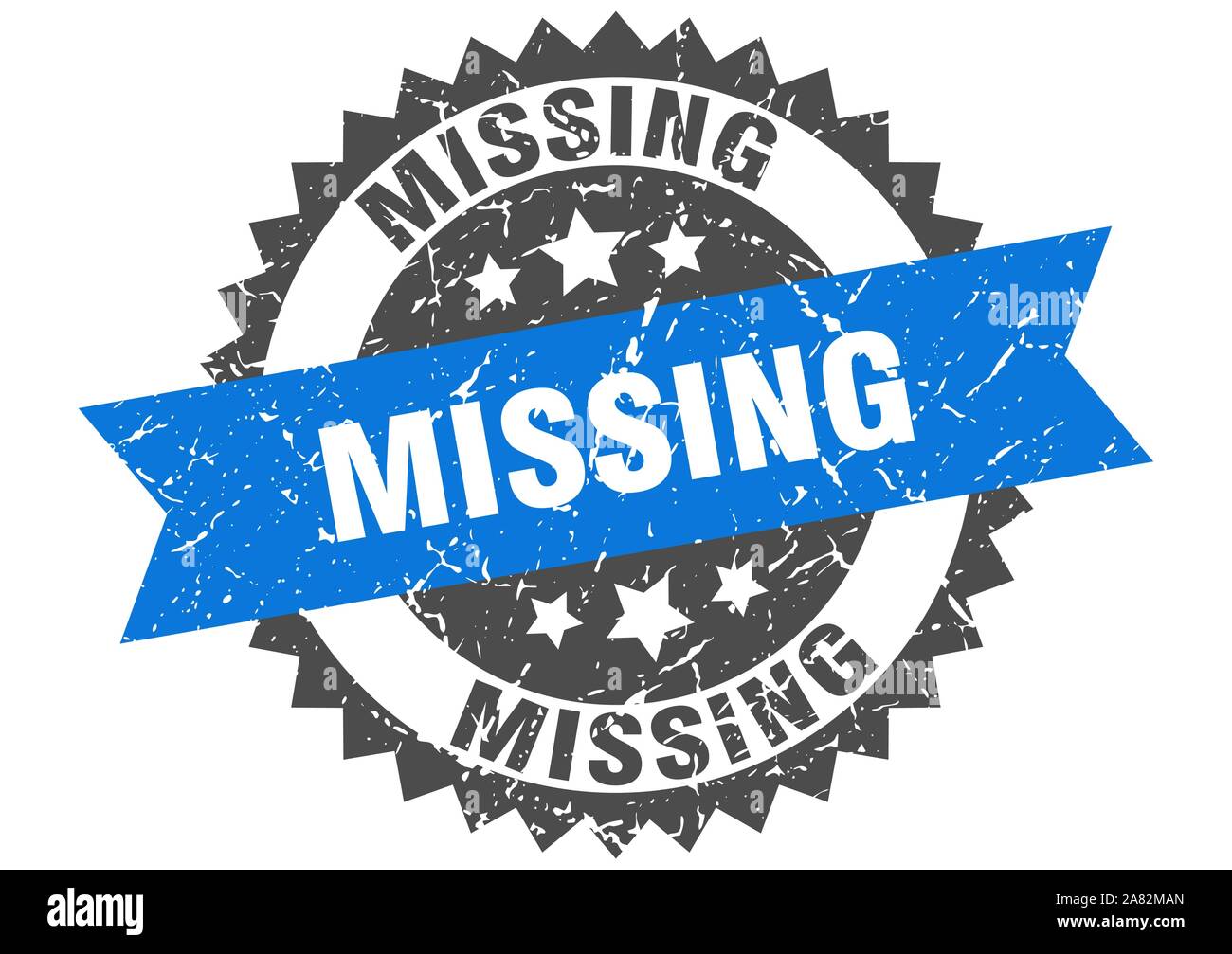 missing grunge stamp with blue band. missing Stock Vector Image & Art ...