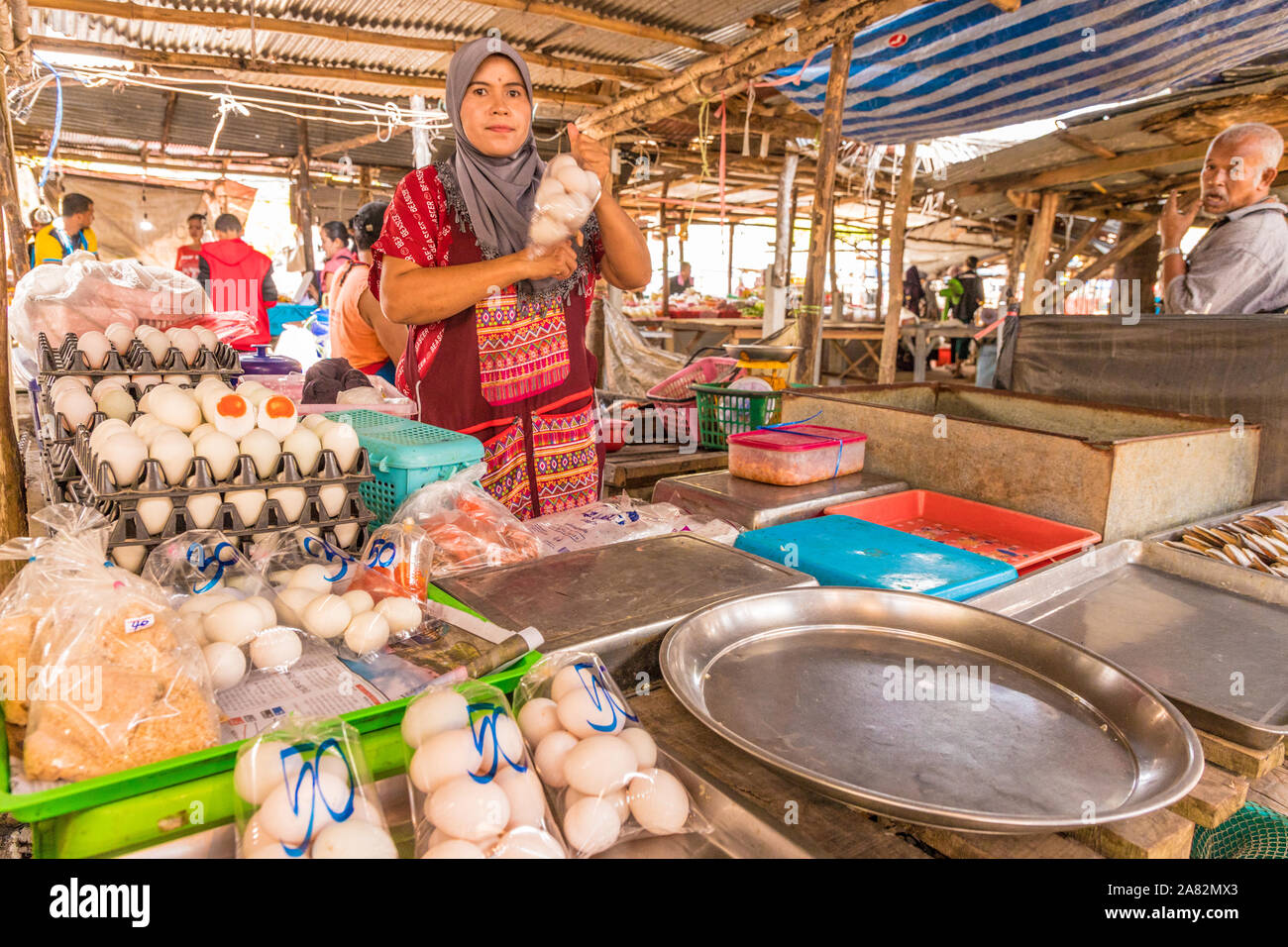 A local market scene in Ao Nang in Thailand Stock Photo - Alamy