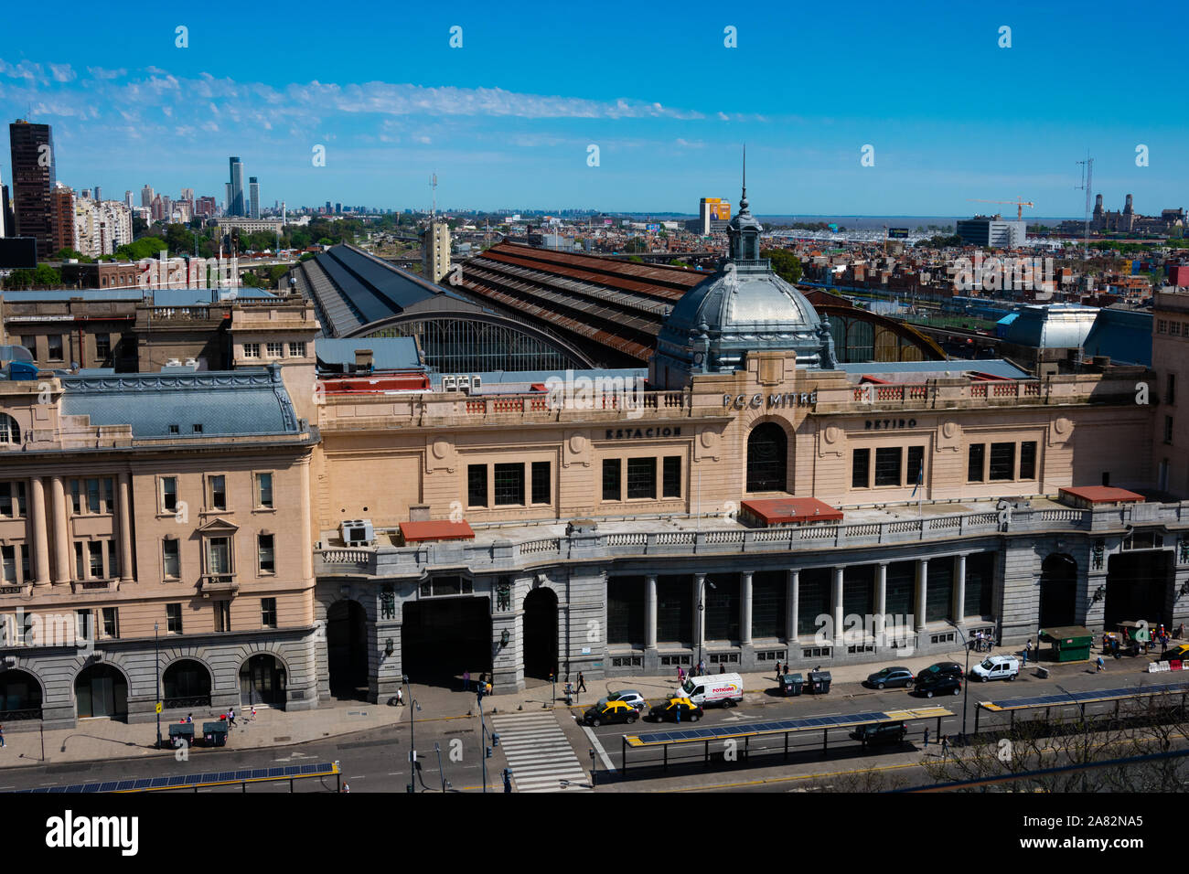 Buenos Aires, Argentina. October 26, 2019. Retiro Mitre railway station ...
