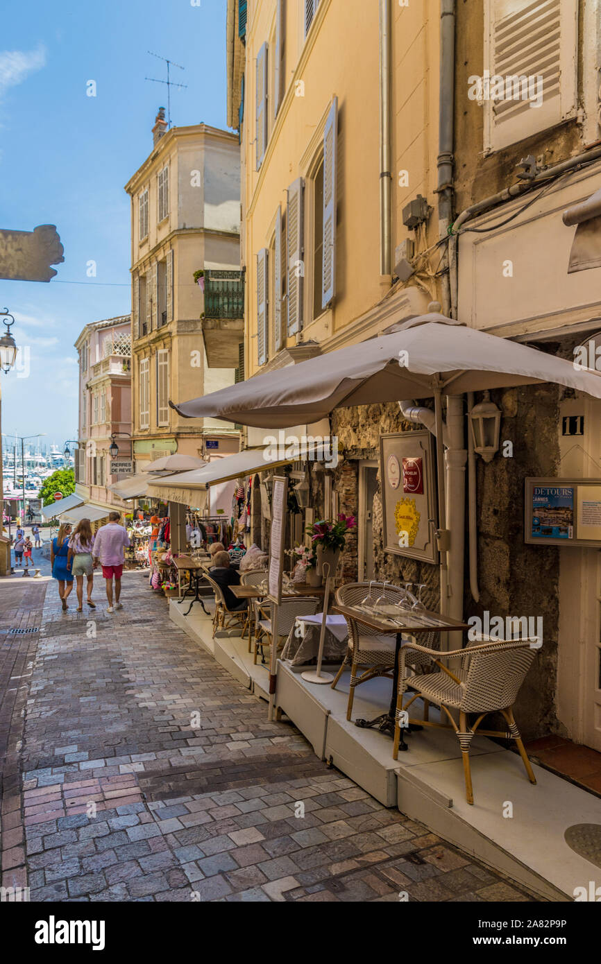 A typical view in Cannes in France Stock Photo - Alamy