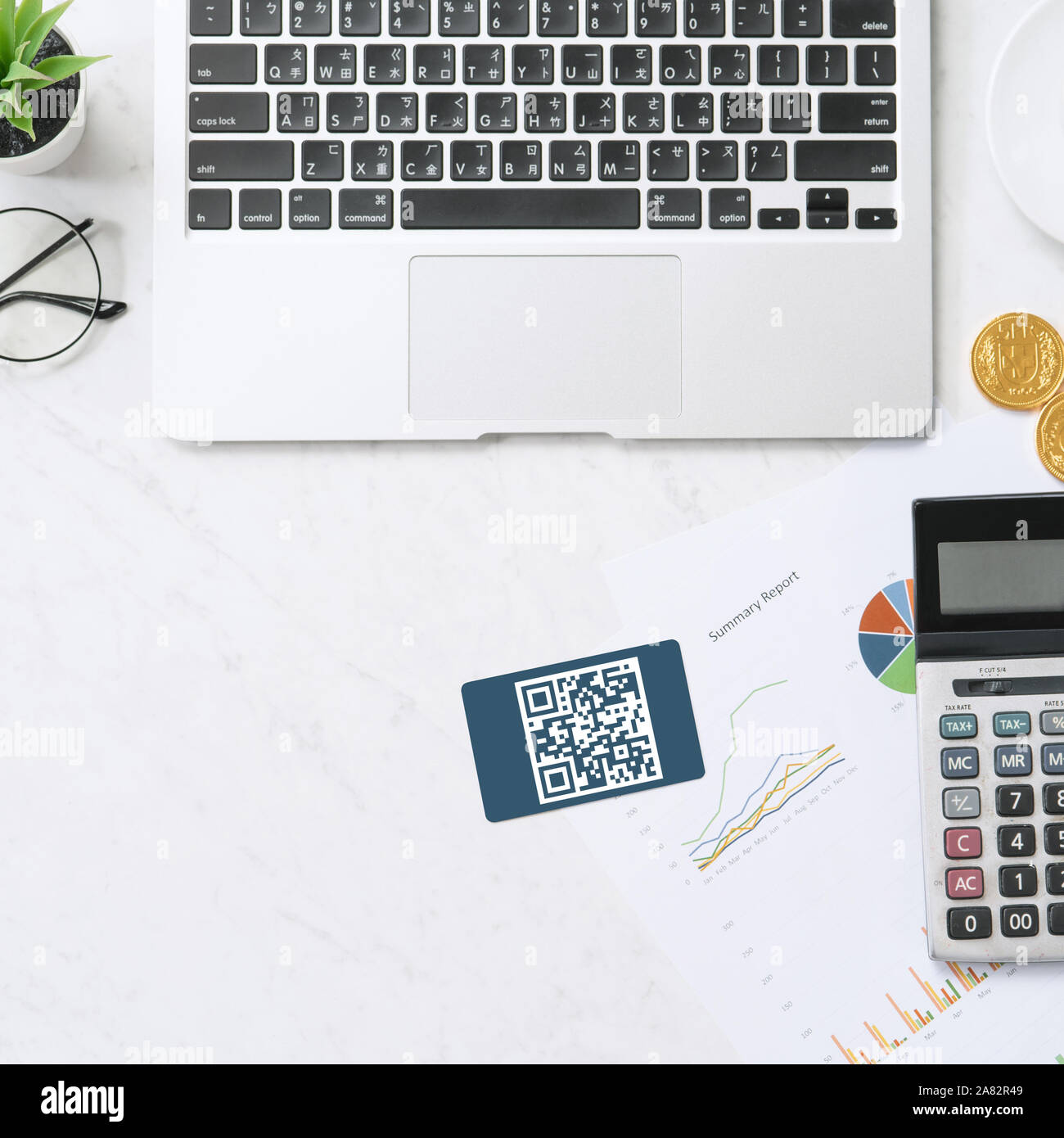 Online payment with QR code concept, virtual credit card, smart phone ...