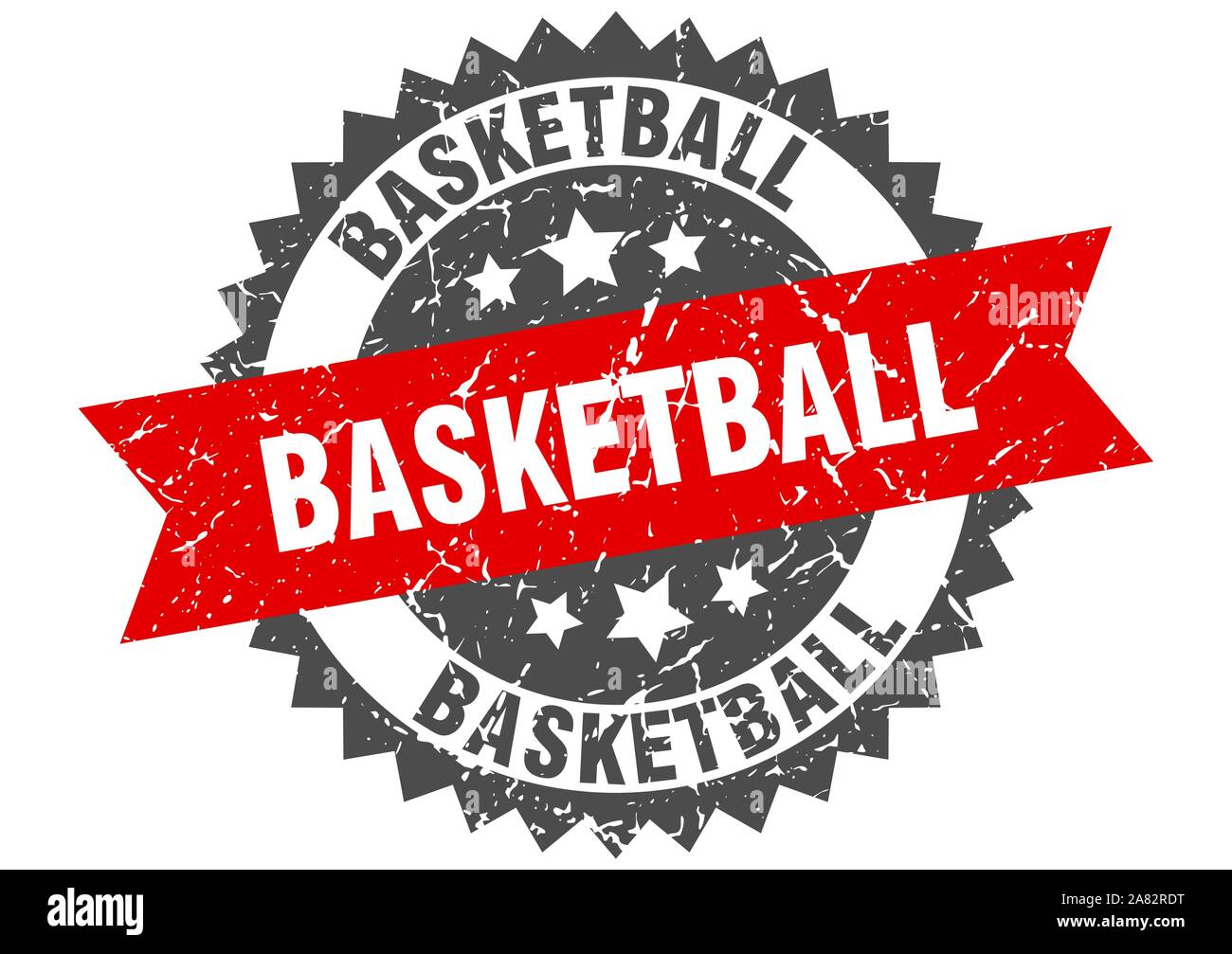 basketball grunge stamp with red band. basketball Stock Vector Image ...