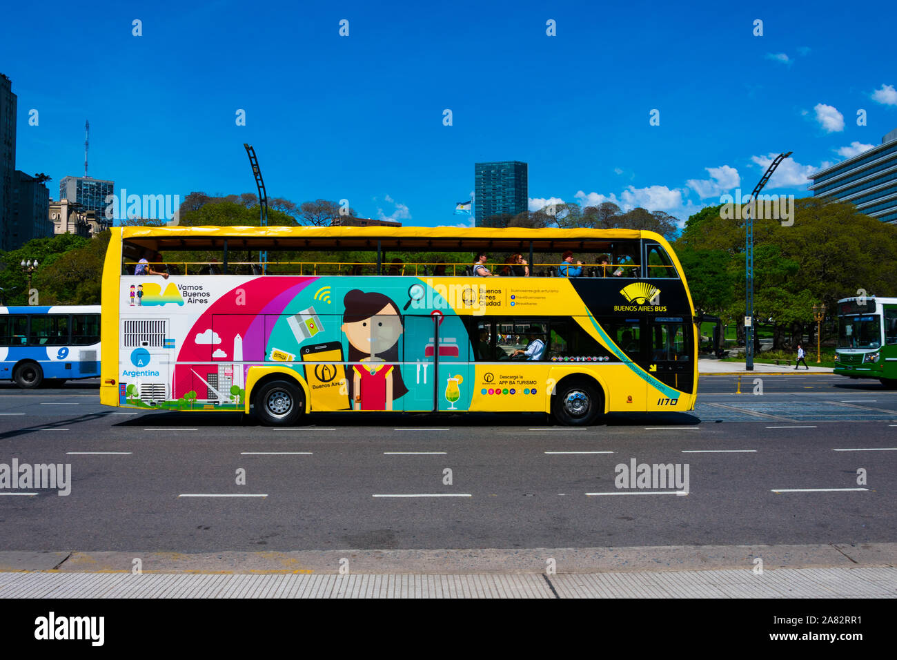 Buenos Aires, Argentina. October 26, 2019. Buenos Aires Bus, a Hop on ...
