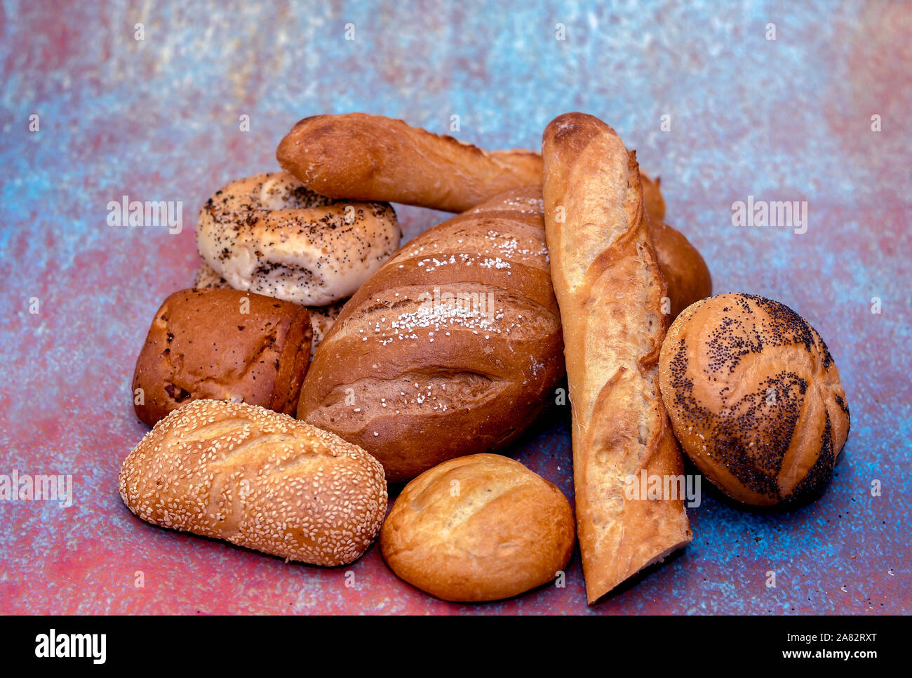 Assortment baked bread bun hi-res stock photography and images - Alamy