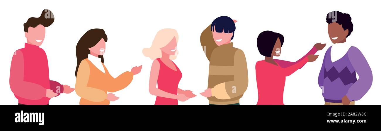 group of people on white background vector illustration design Stock ...