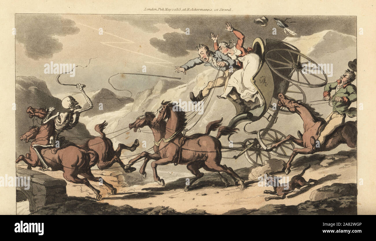 The skeleton of Death rides one of the horses in a four-in-hand ...