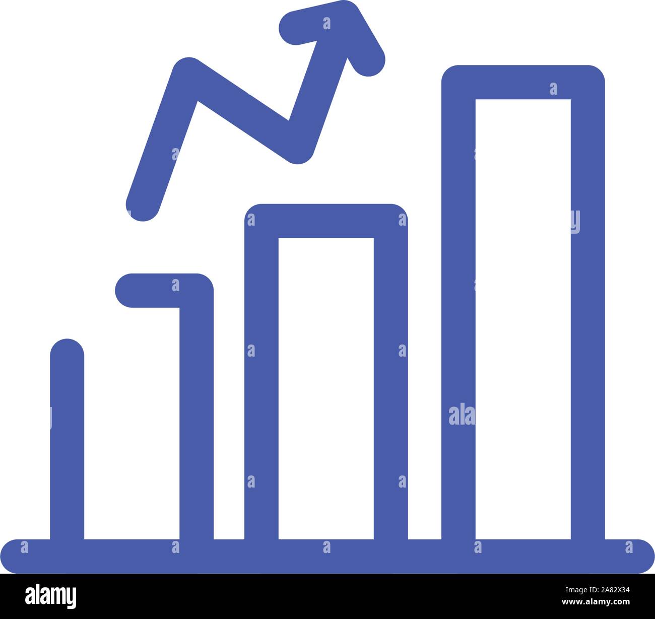 graph with arrow in white background vector illustration design Stock ...