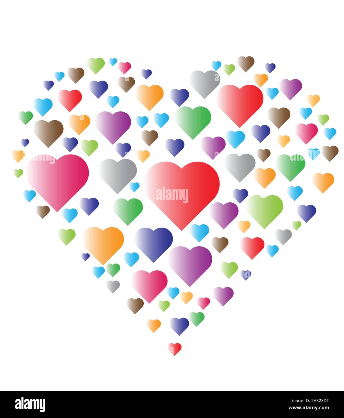 colorful heart icon with white background. vector illustration Stock ...