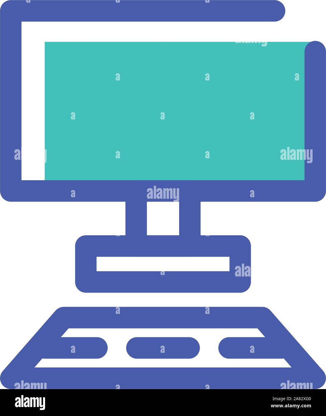 desktop computer screen in white background vector illustration design ...