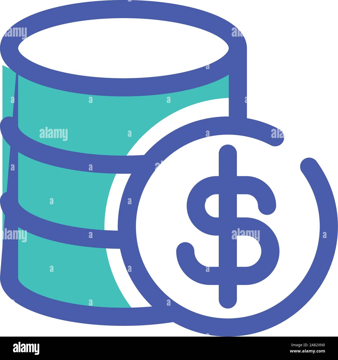 currency with symbol dollar on white background vector illustration ...