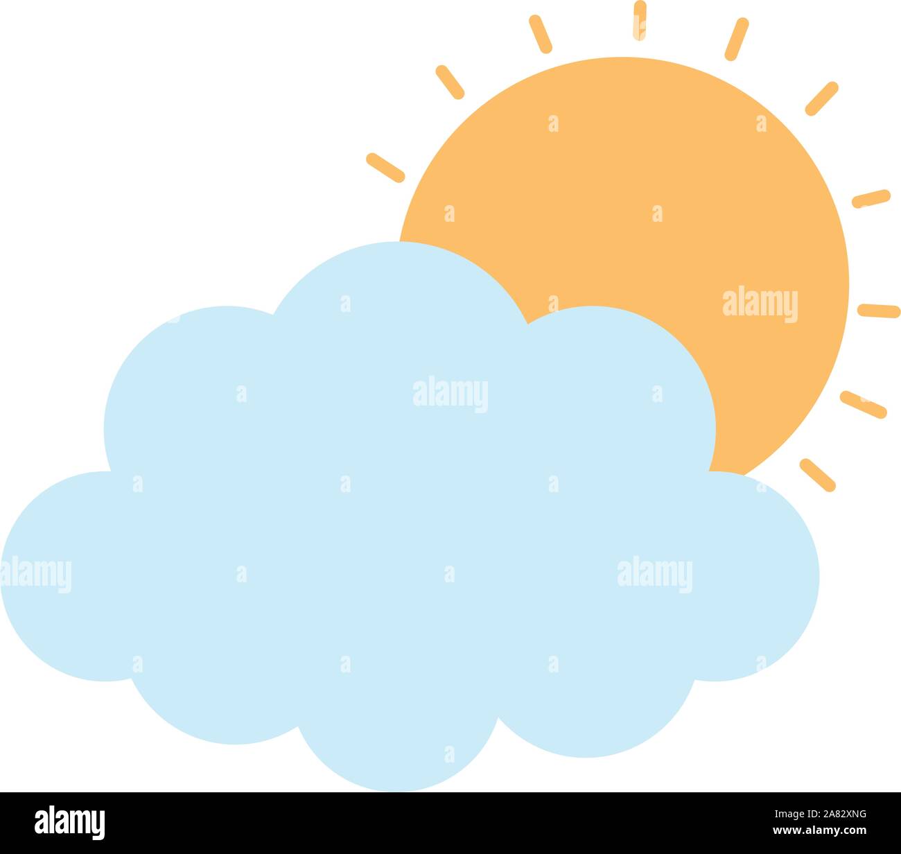 weather summer sun cloud icon vector illustration Stock Vector Image ...