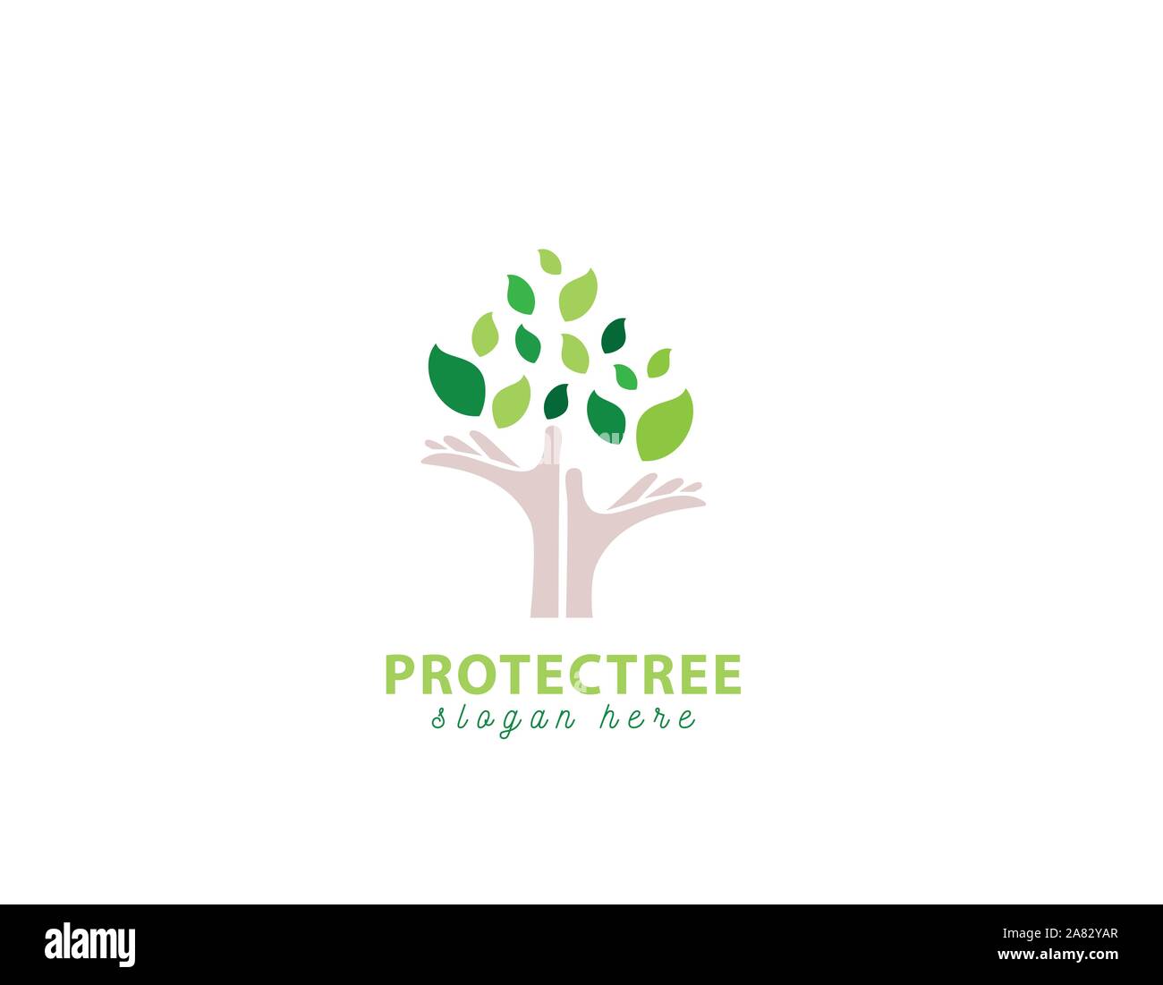Tree logo design Cut Out Stock Images & Pictures - Alamy