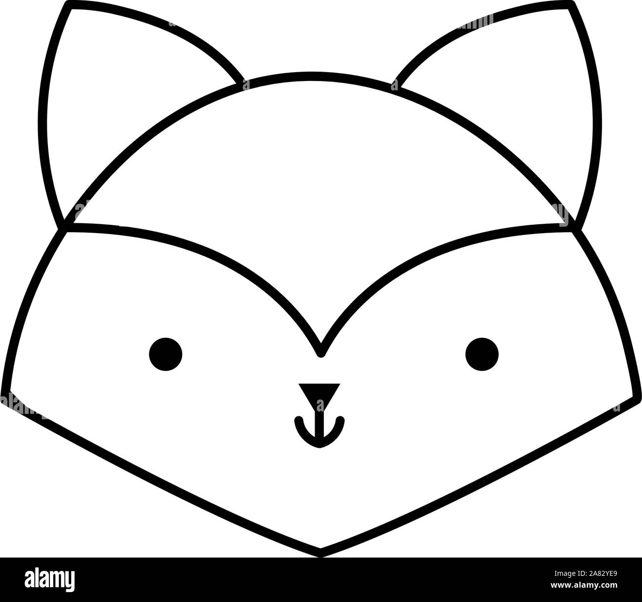 Cute Fox Head Clipart