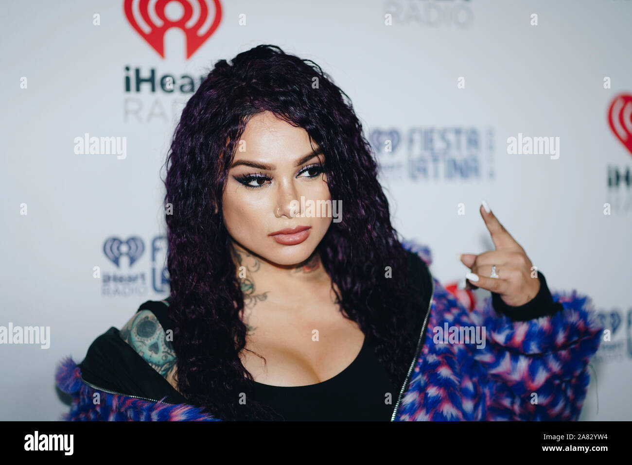 Snow Tha Product on the red carpet at the iHeartRadio Fiesta Latina ...