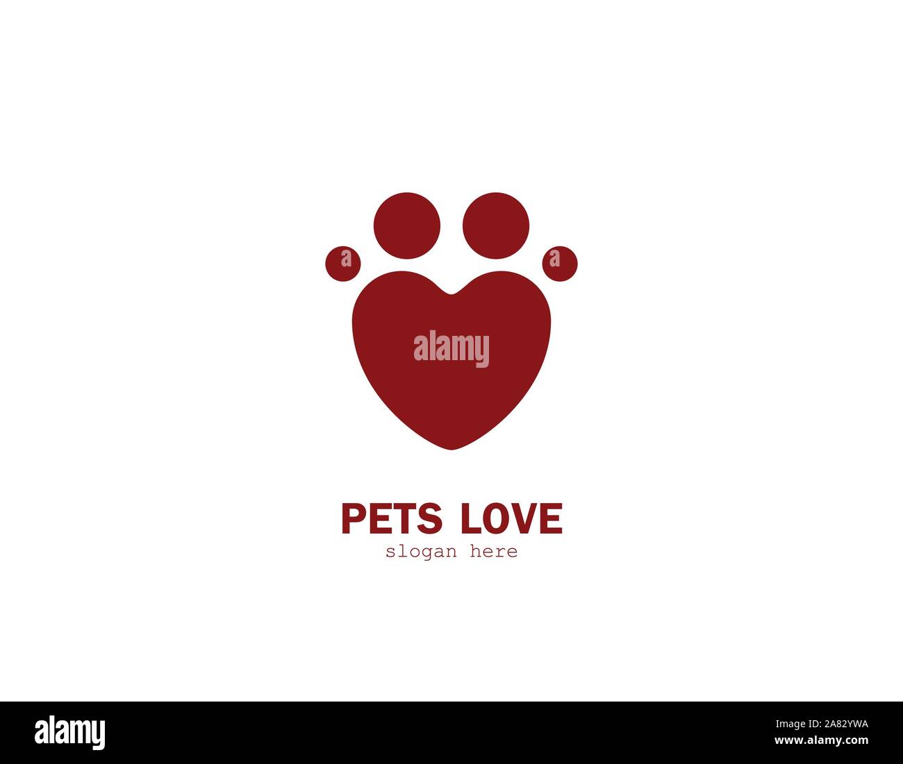 Pet love logo hi-res stock photography and images - Alamy