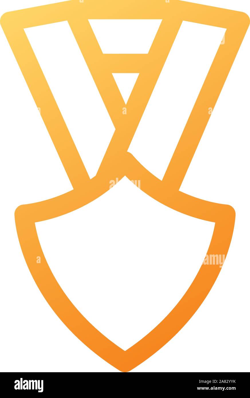 security protection emblem with ribbon on white background vector ...