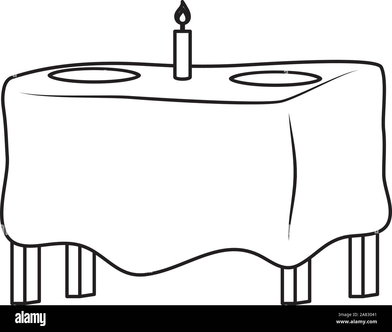 Table setting candle Stock Vector Images - Alamy