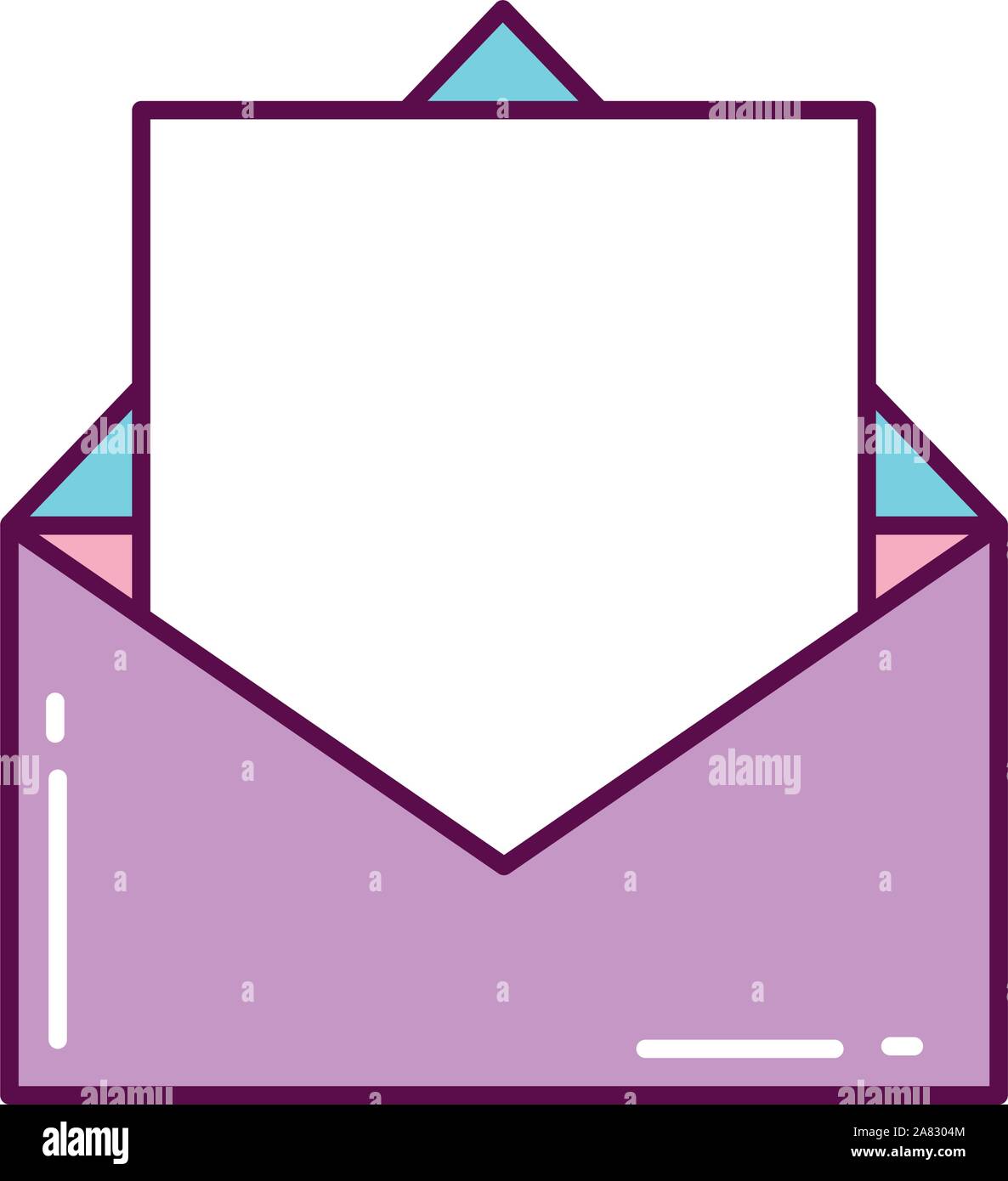 mail letter open envelope message vector illustration Stock Vector ...