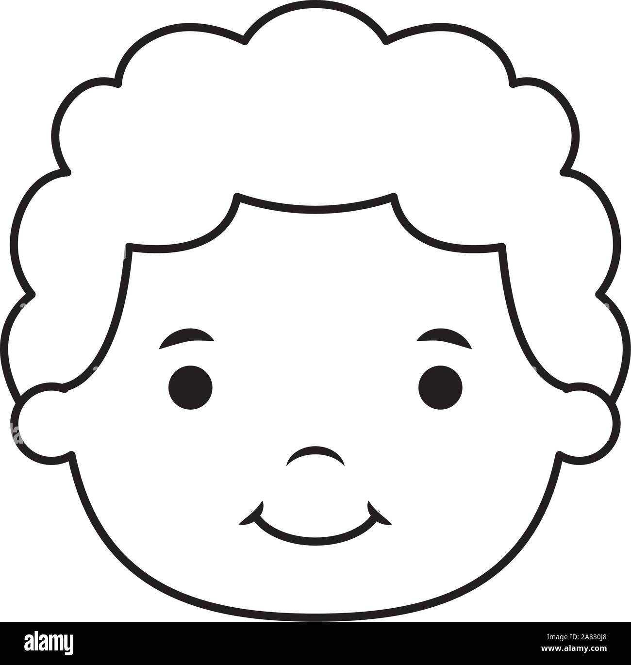 cute little boy head comic character Stock Vector Image & Art - Alamy