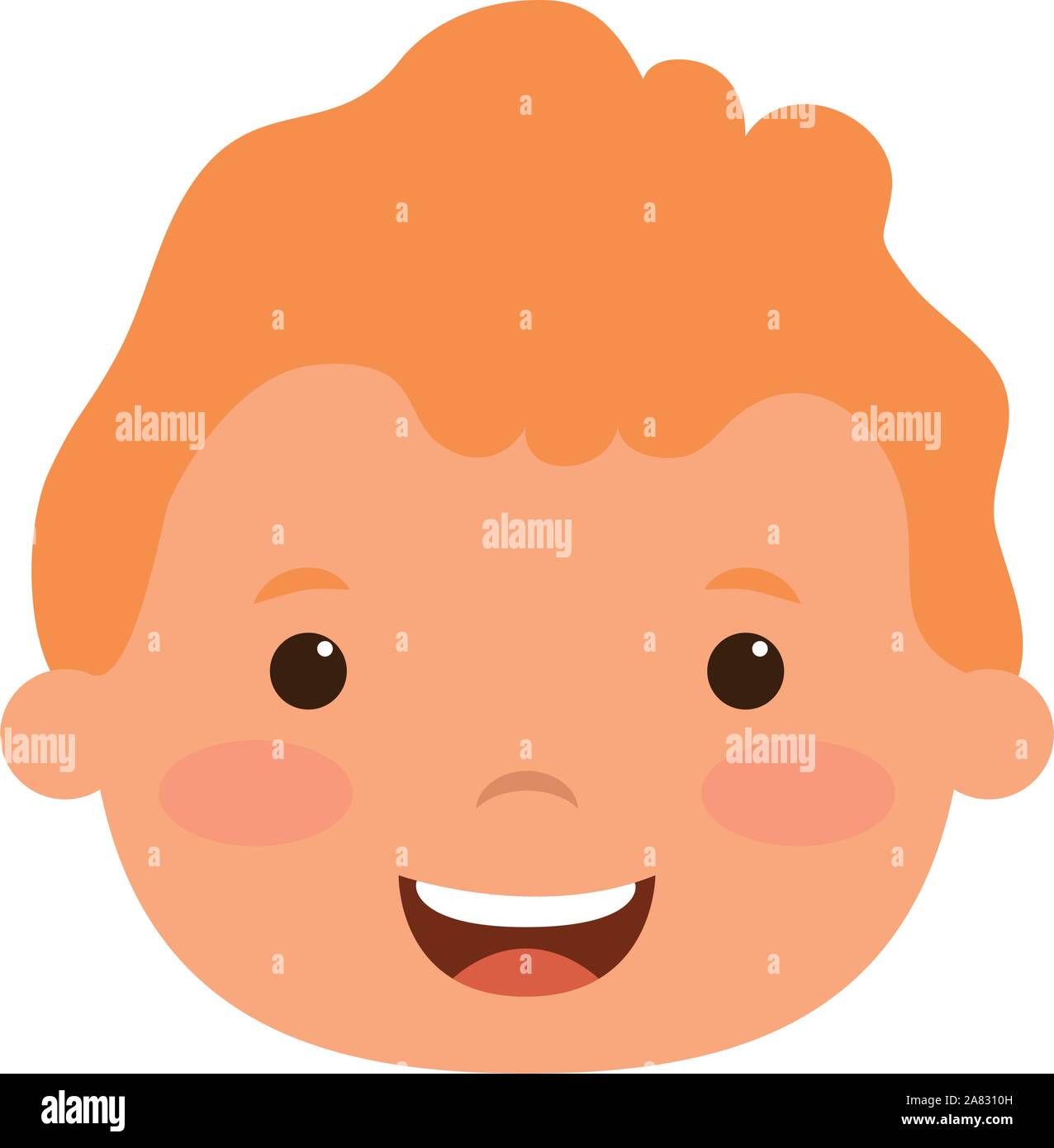 cute little boy head comic character Stock Vector Image & Art - Alamy