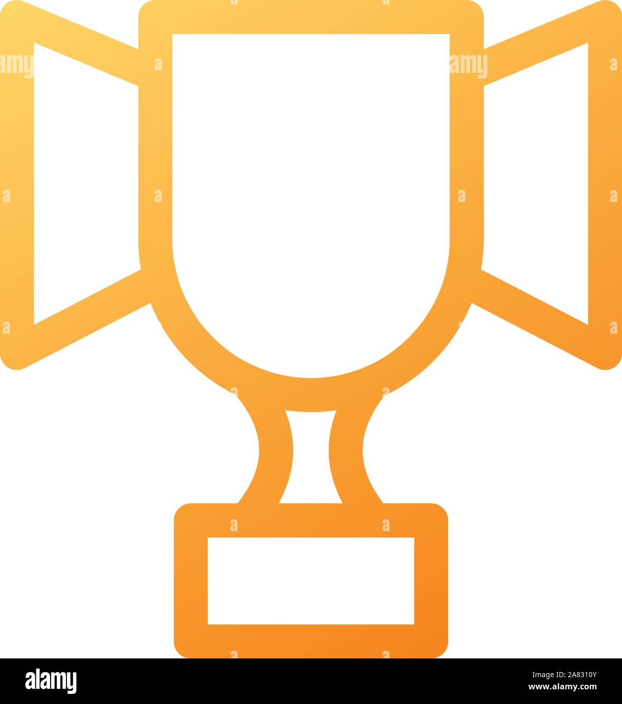 trophy gold in white background vector illustration design Stock Vector ...