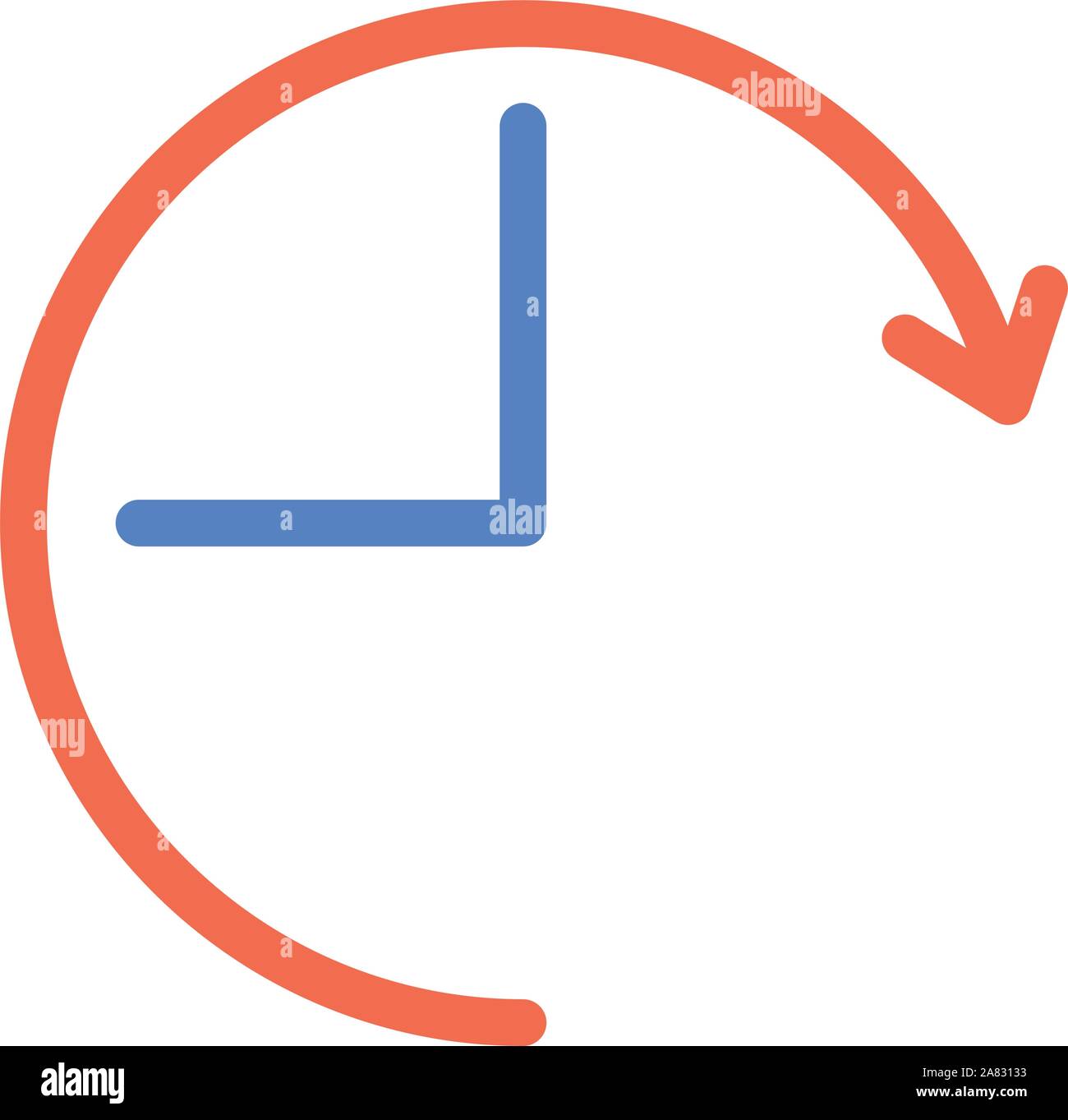 time clock with arrow around Stock Vector Image & Art - Alamy