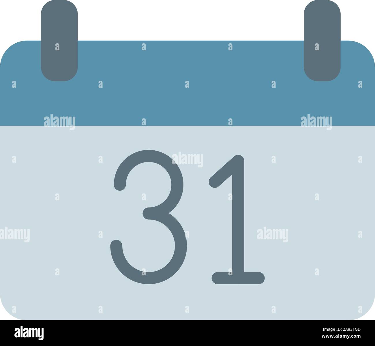 calendar with 31 number isolated icon Stock Vector Image & Art - Alamy