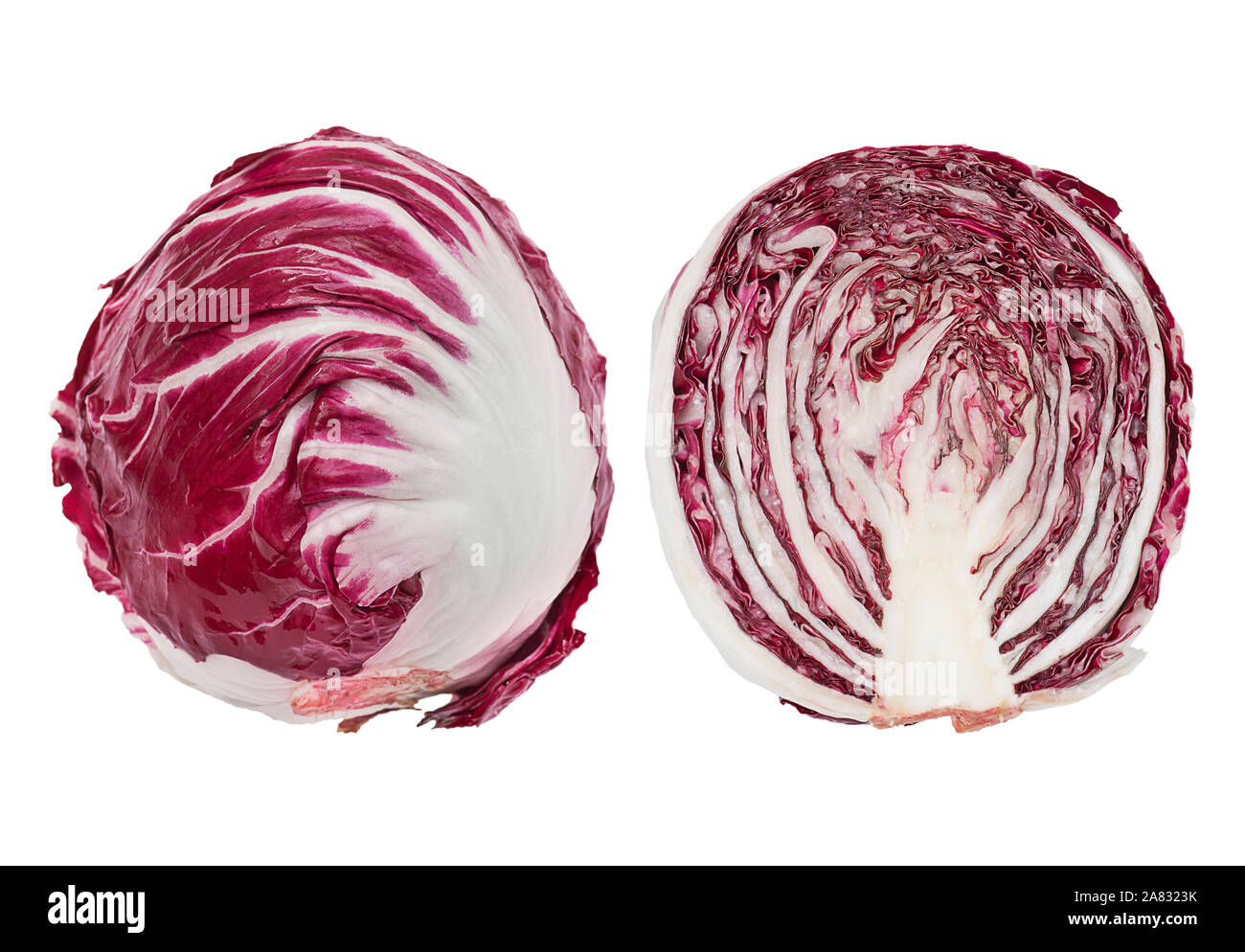 Radicchio, red cabbage isolated on white background Stock Photo - Alamy
