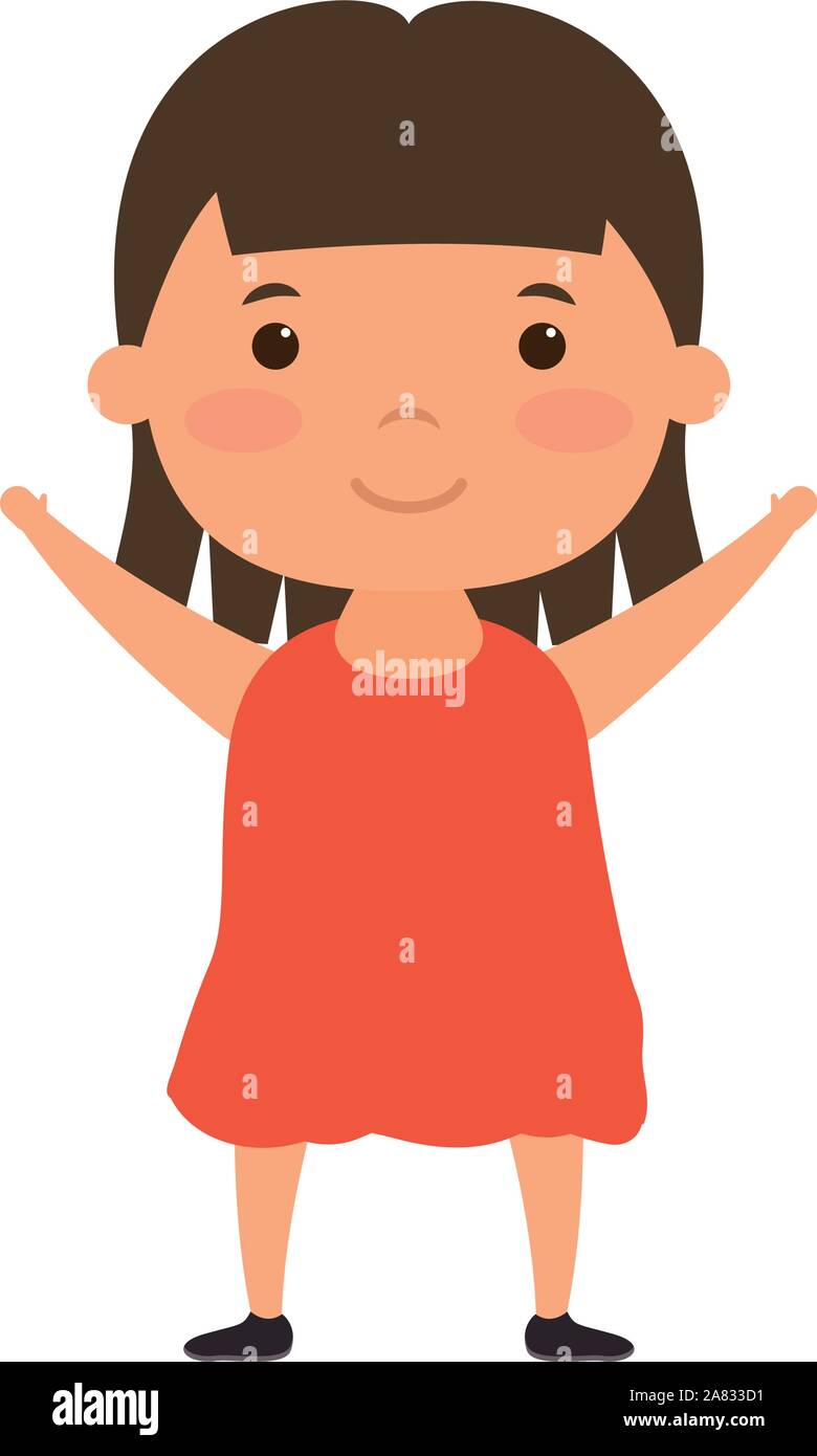 cute little girl comic character Stock Vector Image & Art - Alamy