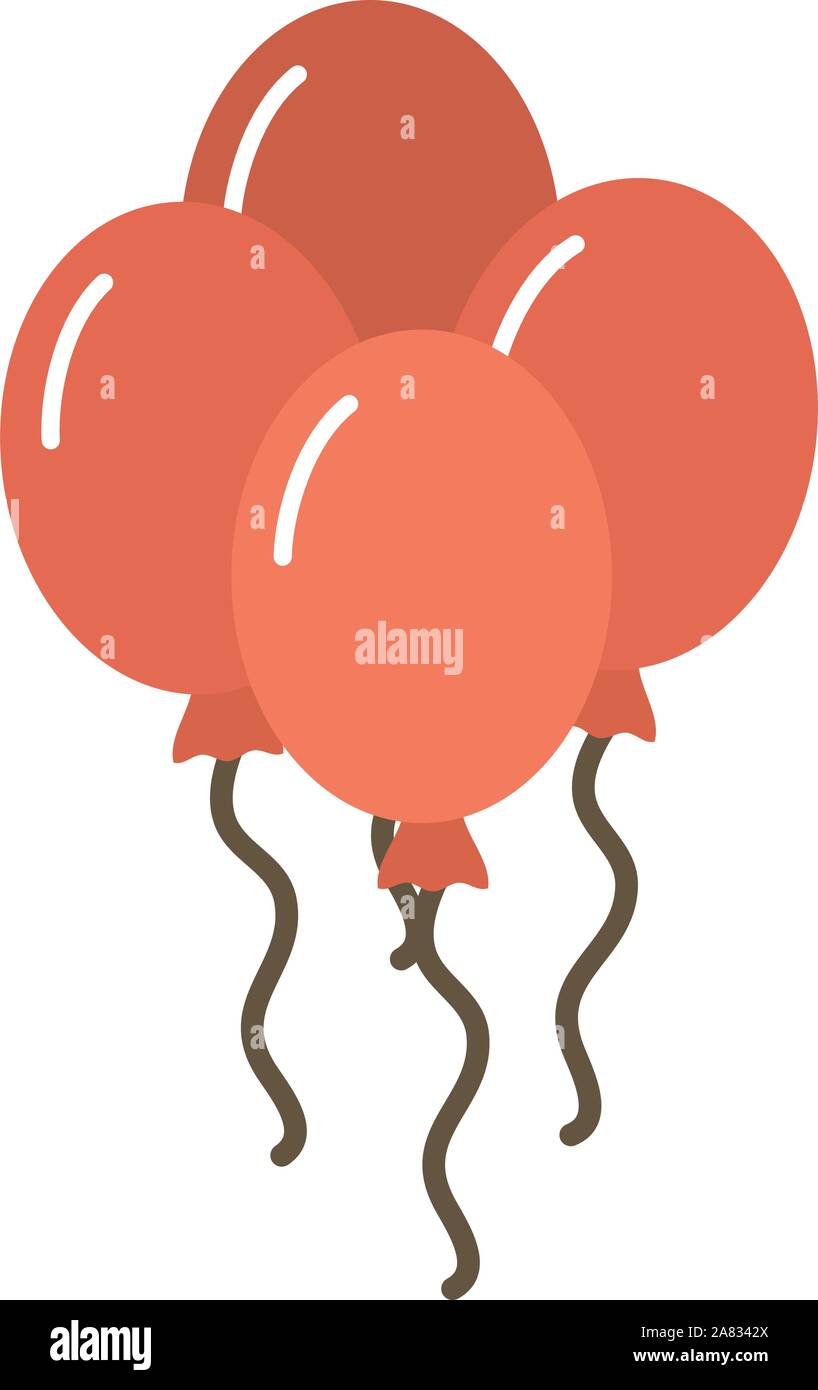 balloons helium floating isolated icon Stock Vector Image & Art - Alamy