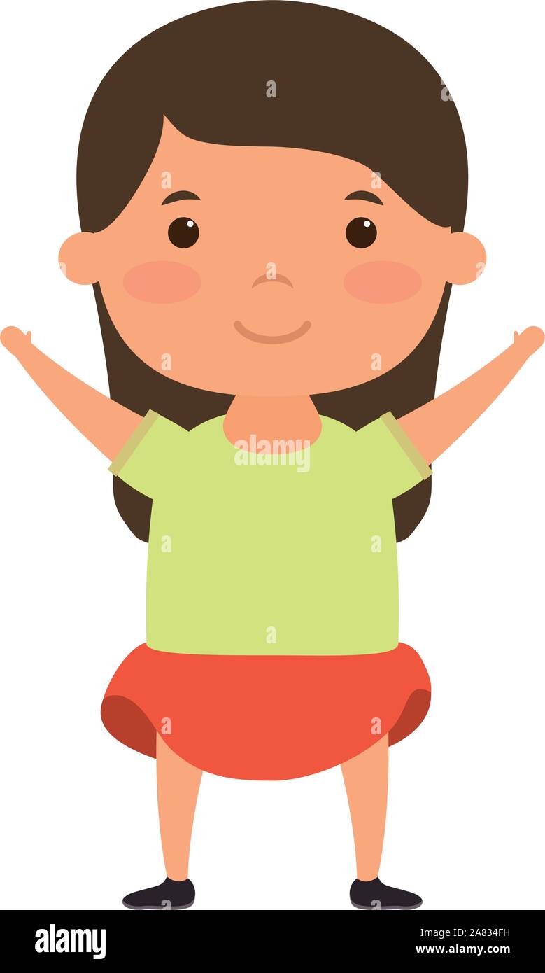 cute little girl comic character Stock Vector Image & Art - Alamy
