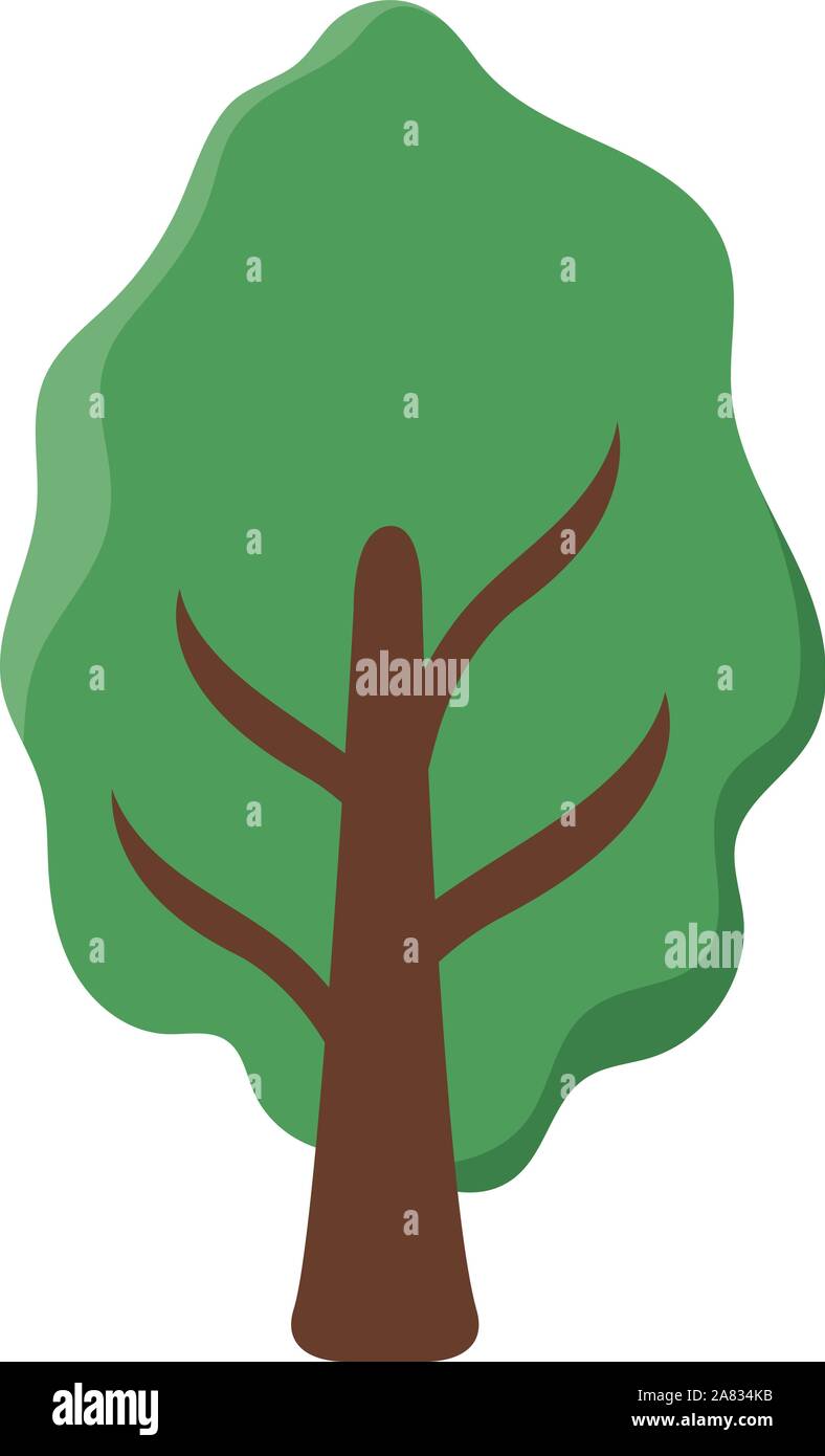 tree and plant on white background vector illustration design Stock ...