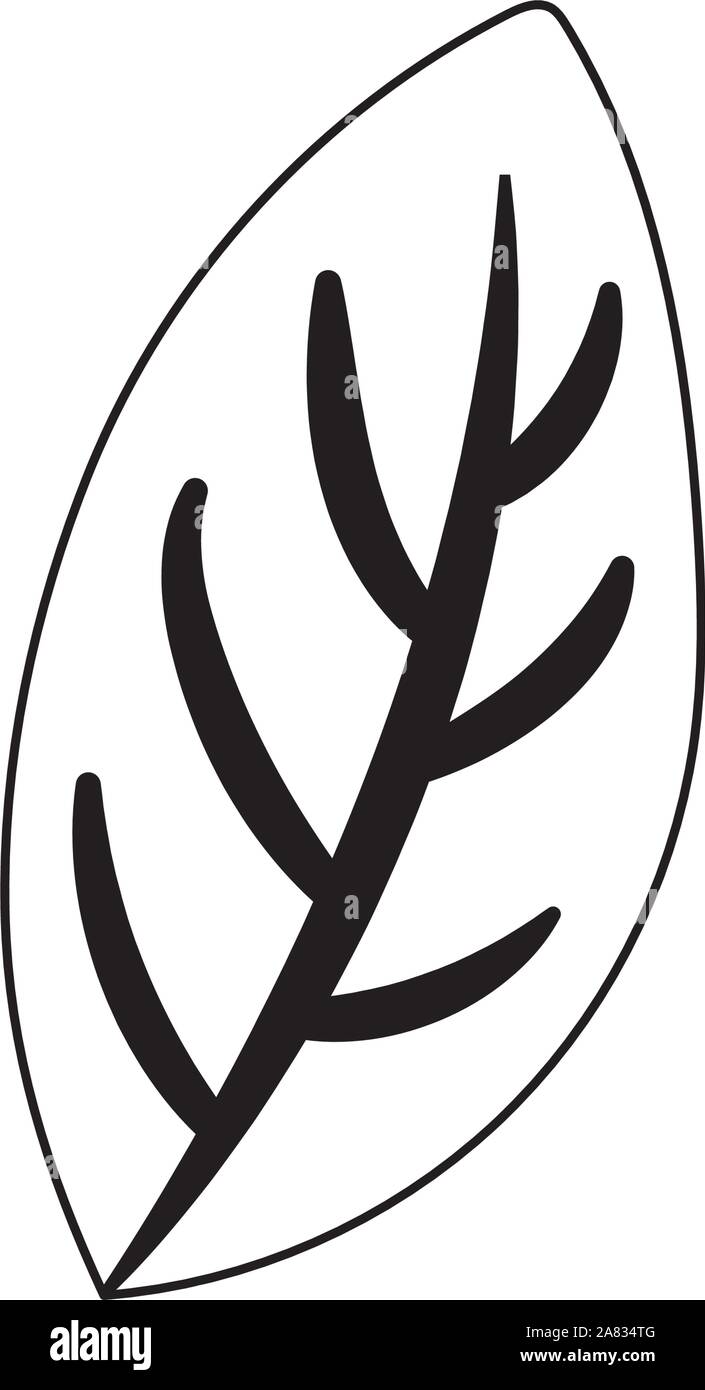 cute leaf on white background vector illustration design Stock Vector ...